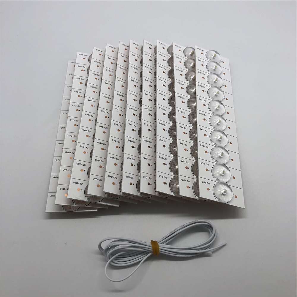 5pcs 3V/6V LCD TV LED backlight lamp beads with plate and lens back-in ...