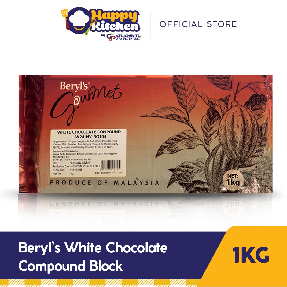 Beryl's 24% White Chocolate Compound Block 1kg | Shopee Philippines