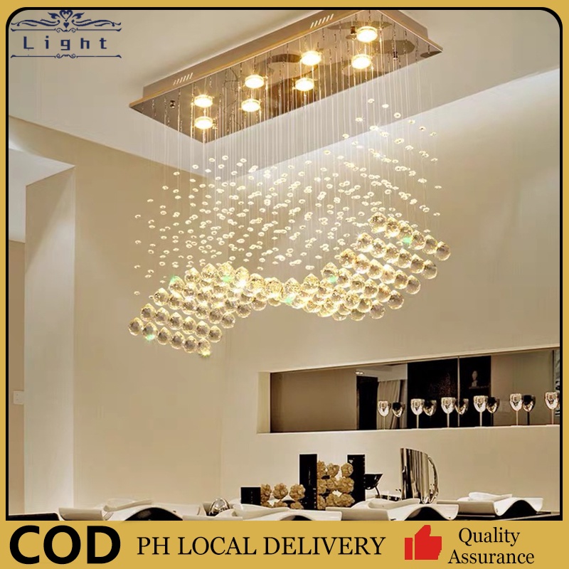 Crystal Lamp Dining Room Chandelier Individuality Brief Rectangle ...