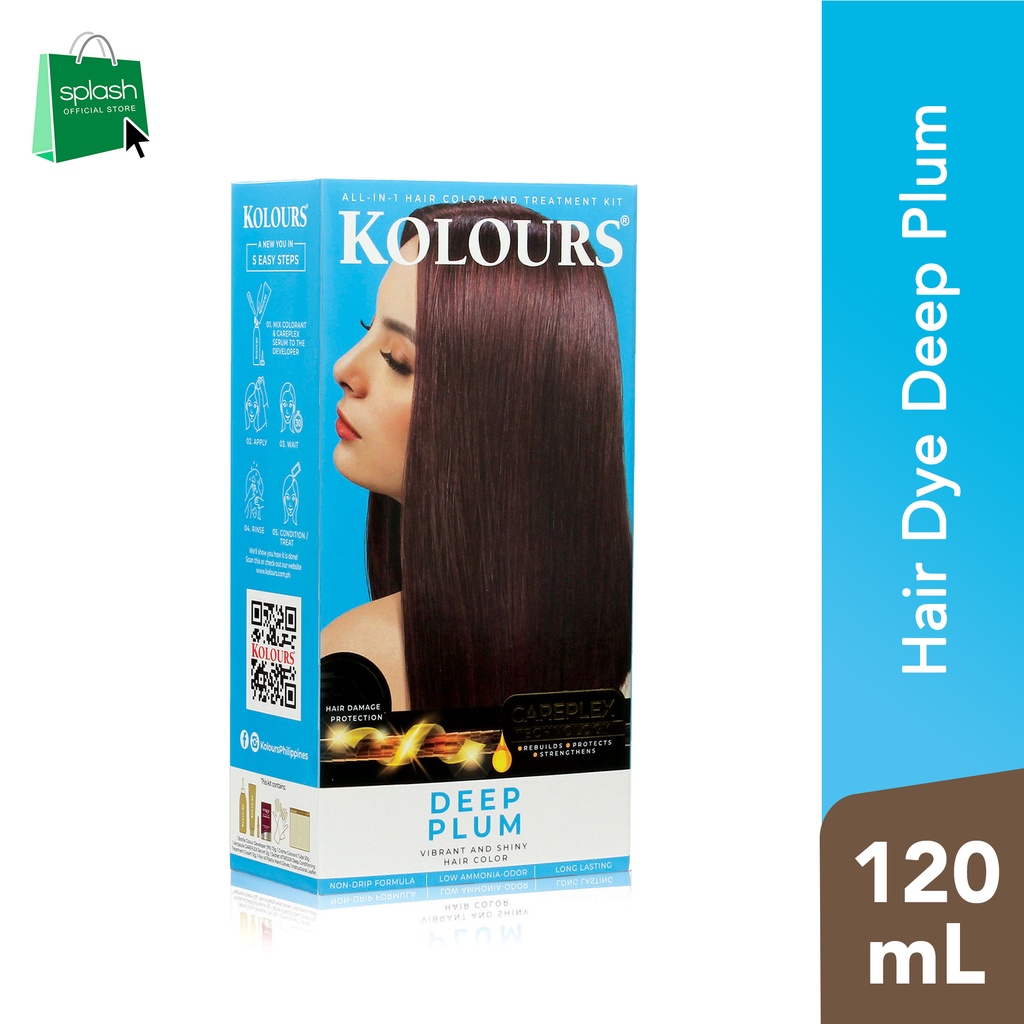 Kolours Hair Dye Deep Plum with CAREPLEX Technology | Shopee Philippines