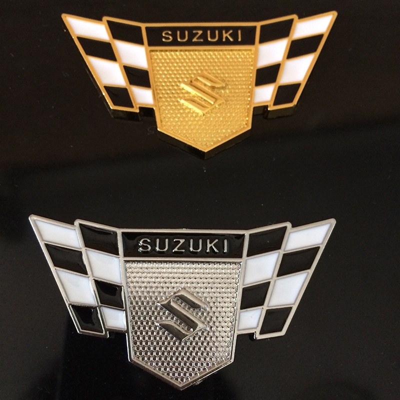 1x Metal Stickers SUZUKI Logo Racing Shield Badge Emblem for SUZIKI Car ...