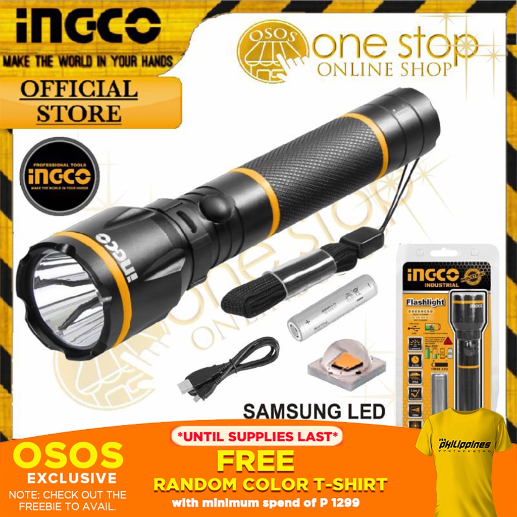 Ingco Industrial Flashlight HCFL186503 •OSOSSHOPPING• | Shopee Philippines