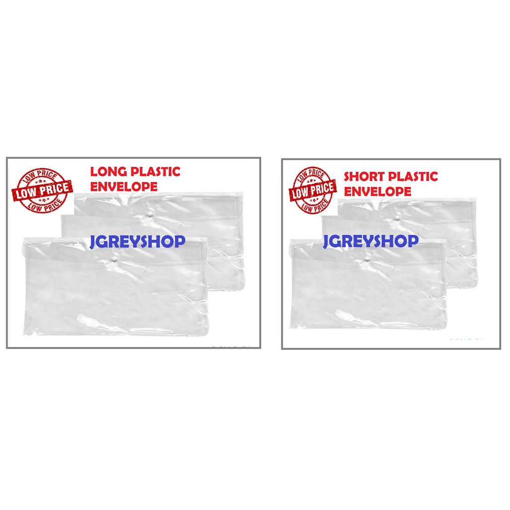 Plastic Envelope Transparent Long & Short Clear 10pcs | Shopee Philippines