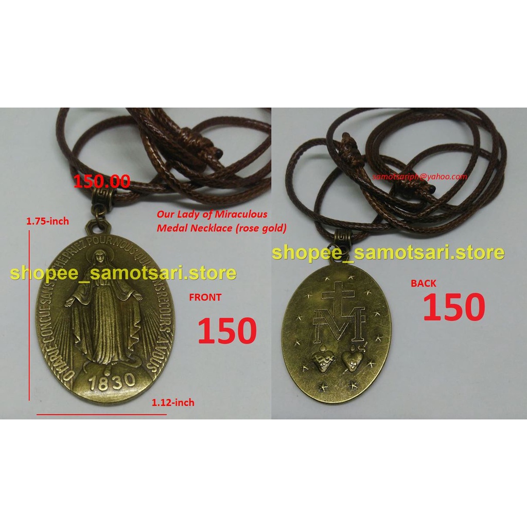 MAG150_BR Our Lady of Miraculous Medal Necklace ( Medalyong Milagrosa ...