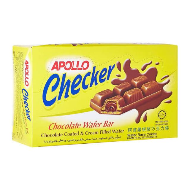 (BOX) Apollo Checker Yellow Chocolate Wafer Bar | Shopee Philippines