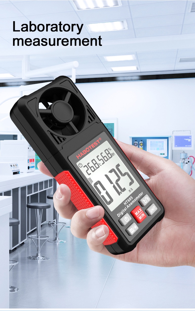 Digital Anemometer Waterproof Wind Speed Gauge Meter Measures Wind ...