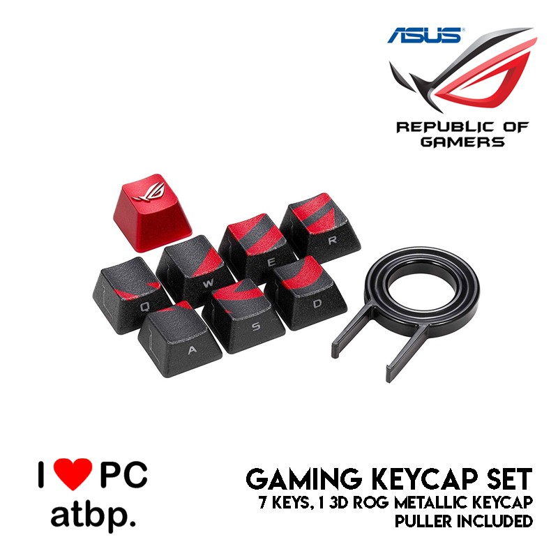 ASUS ROG Gaming Keycap Set (7 Keys, 1 3D ROG Metallic Keycap, Puller ...
