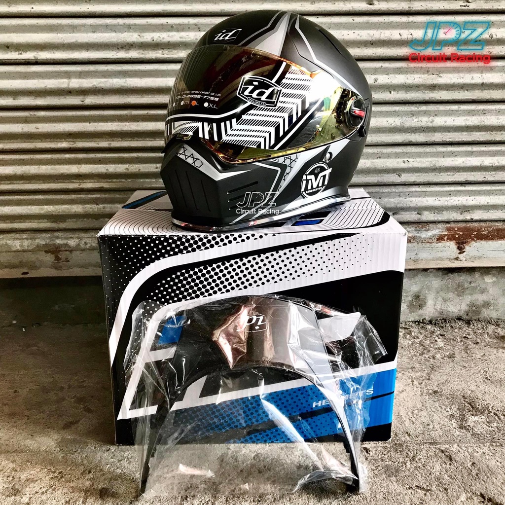 ID IMMORTAL HELMET w/ FREE VISOR BOBBLE MATTE BLACK | Shopee Philippines