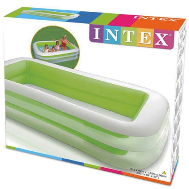 INTEX INFLATABLE POOL 2.62m x 1.75m x .56cm | Shopee Philippines