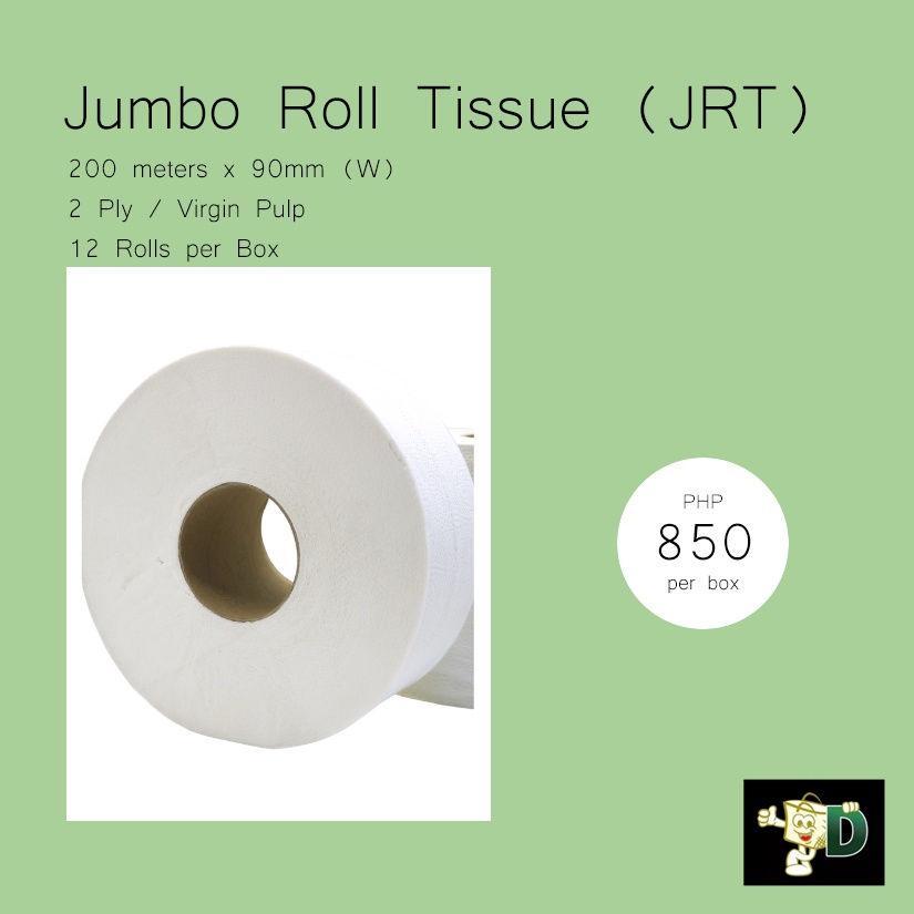 1 BOX | Jumbo Roll Tissue (JRT) | 200 meters x 90mm (W) | 2 Ply ...