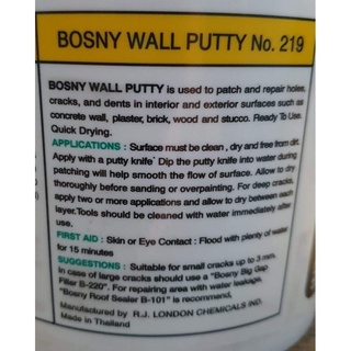 BOSNY WALL PUTTY & ABC GYPSUM PUTTY (ORIGINAL) | Shopee Philippines
