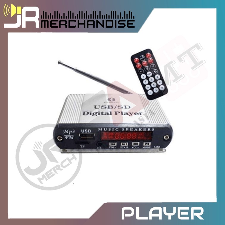 Digital USB Player with Radio, USB Input, Bluetooth and Free DC Cord ...