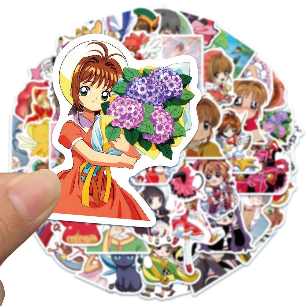 Cuessi 50Pcs Anime Cardcaptor Sakura for Kids Laptop Stickers For ...