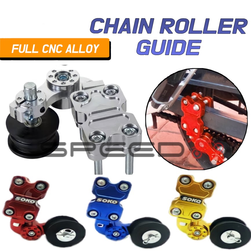 Speed Chain Roller Guide FULL CNC ALLOY For Motorcycle Universal with ...
