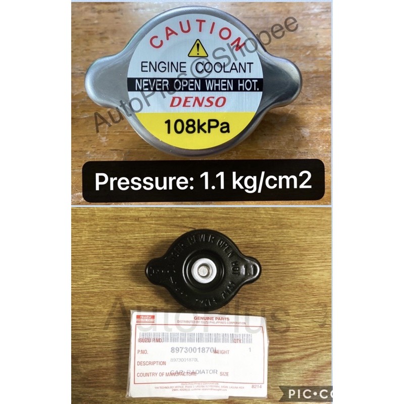 Isuzu Radiator Cap 108kPa (1.1) Isuzu Genuine Parts and Denso Japan ...