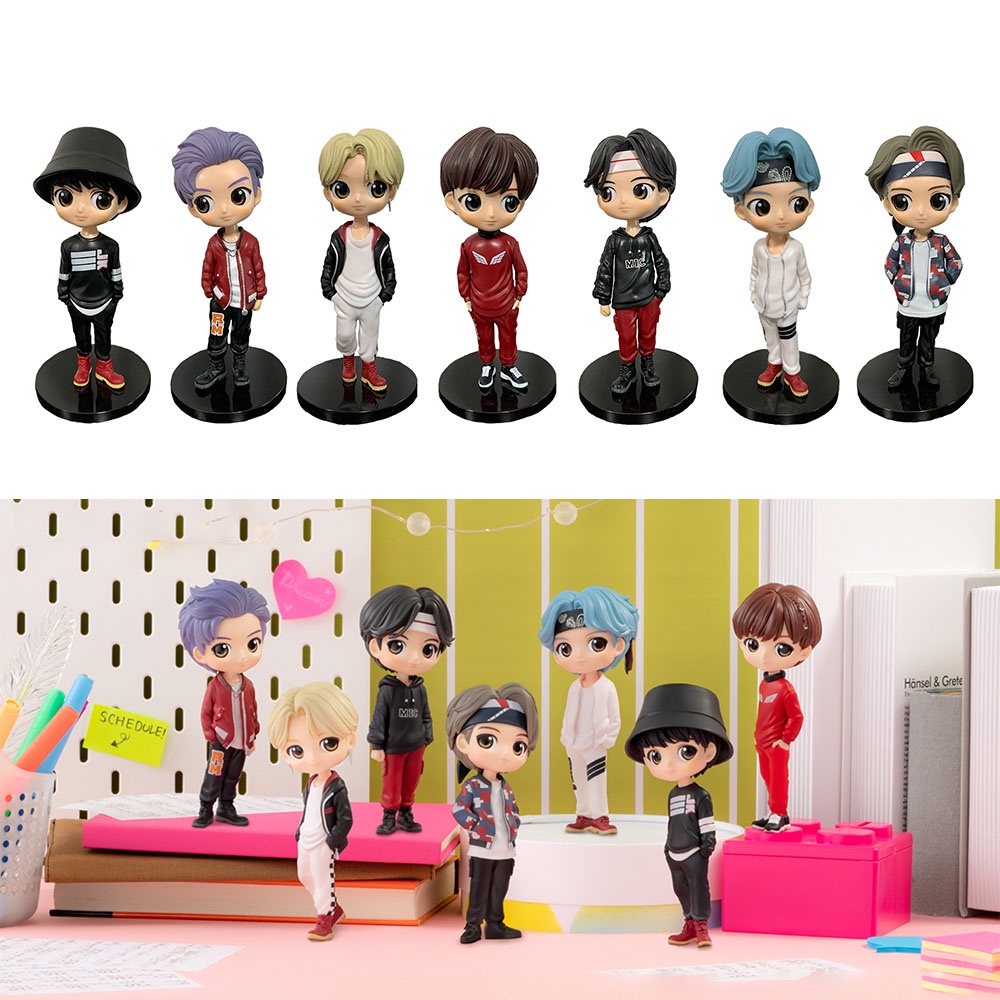 Qposket KPOP BTS Tinytan Jungkook V Jimin K.O Collectible Figure ...
