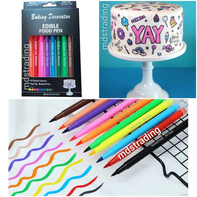 Edible Cake Pen Marker Colorful Decoration Sprinkles | Shopee Philippines