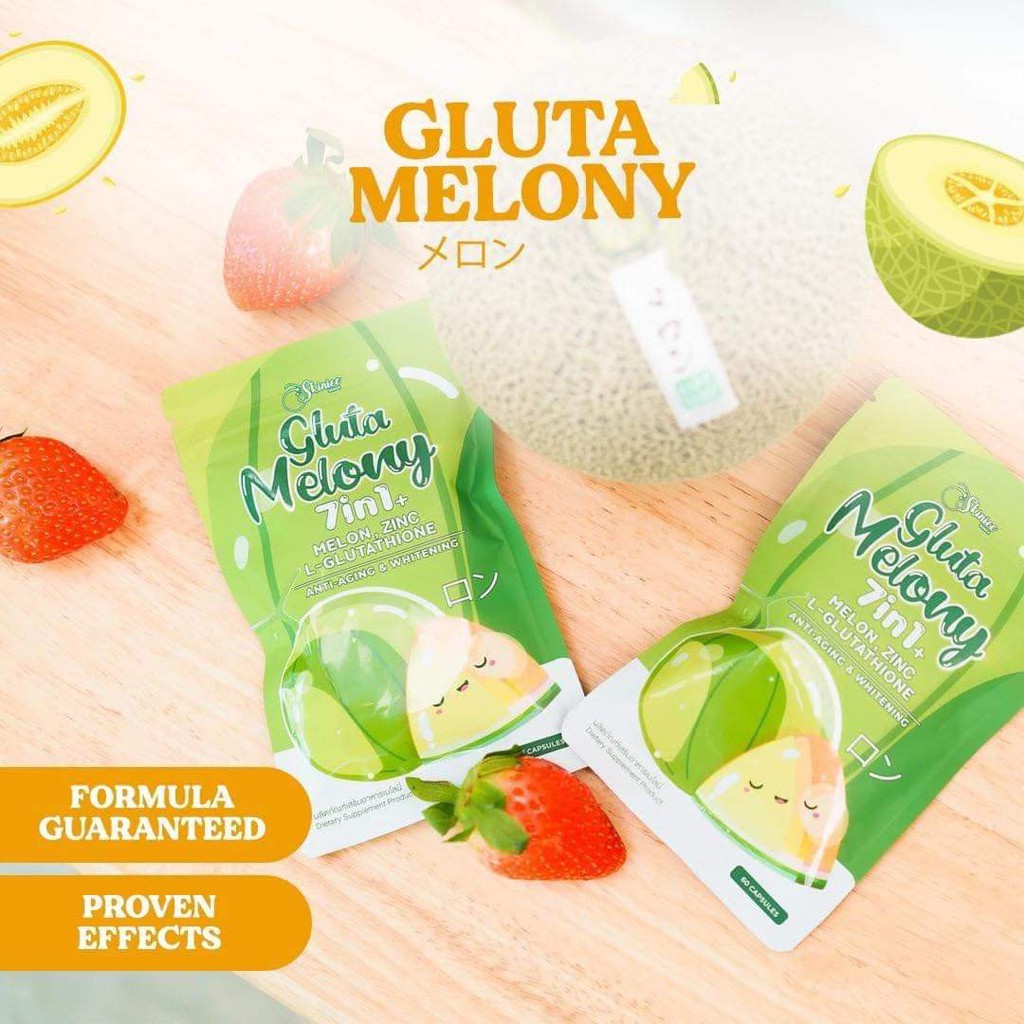 Authentic Gluta Melony 7in1+ Melon,Zinc,L-Glutathione Anti-Aging ...