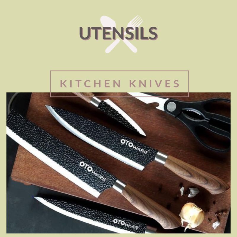 6 Pieces Knife Set including Peeler (Stainless Kitchen Knives) | Shopee ...