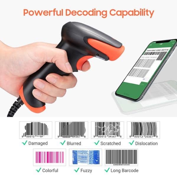 Wired Senda Barcode Scanner USB Type Handheld 1D/2D QR Barcode Reader ...