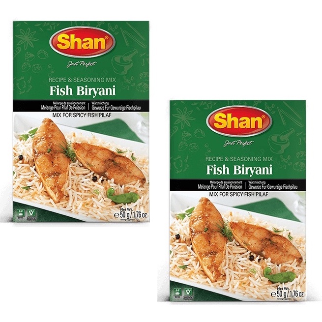 Shan Fish Biryani Recipe & Seasoning Mix (2 x 50g) | Shopee Philippines