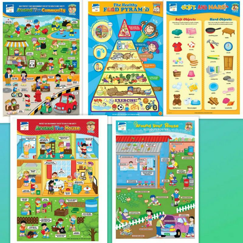 Joytoy Early Learning Posters 9 (Min of 3 posters/order) | Shopee ...