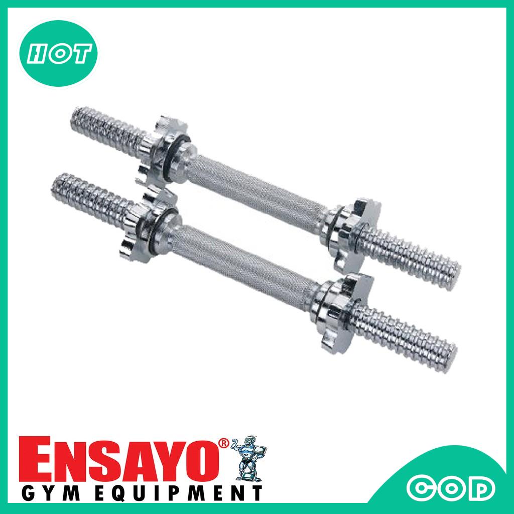 ENSAYO Adjustable 1" Standard Dumbbell Short Steel Bars Pair With Lock ...