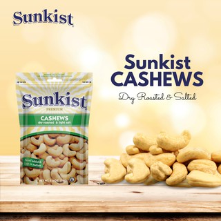 Sunkist Dry Roasted & Light Salt Cashews 160g | Shopee Philippines