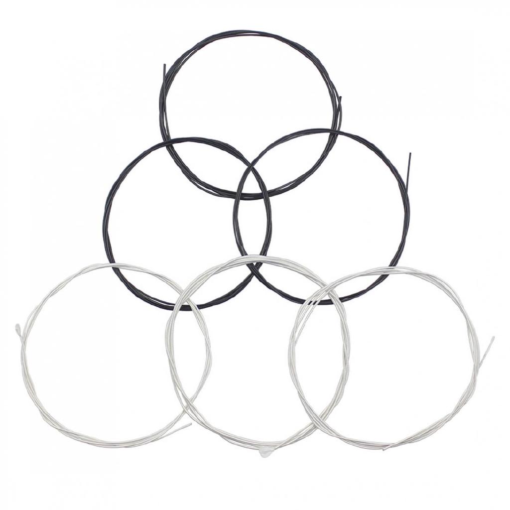 6PCS Nylon String Guitar Strings Black Plating Wire Set for Classical ...
