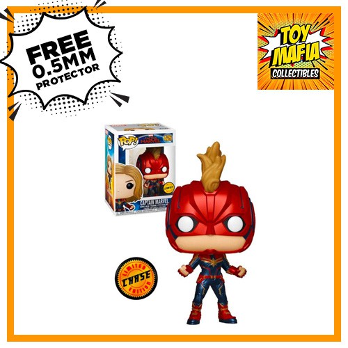 Funko Pop! Captain Marvel: Captain Marvel - Chase Limited Edition ...