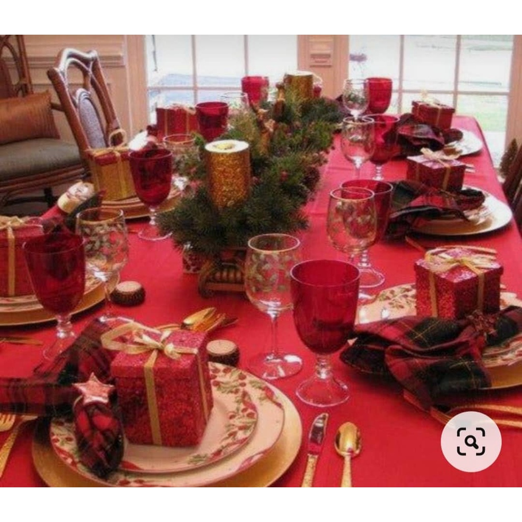 Christmas Kitchen Table Linen Christmas Tree Skirt Table Napkin Cutlery ...