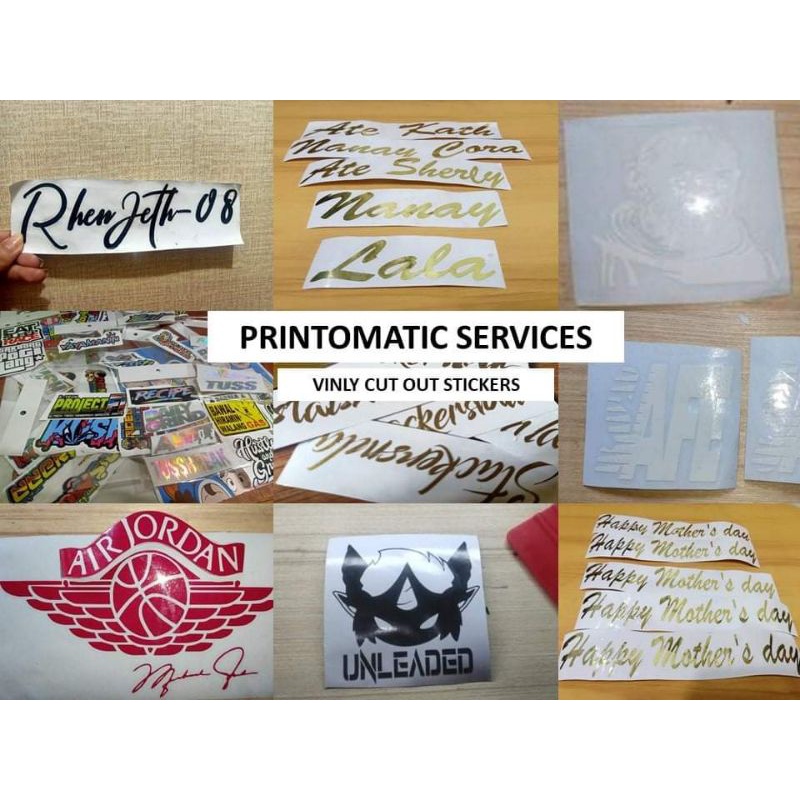 CUSTOMIZED CUT OUT VINYL STICKER/DIE CUT STICKER | Shopee Philippines