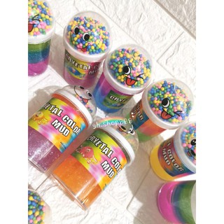 Cute Smiling face smile rainbow Slime with ball foam/ slime (1pc/qty ...