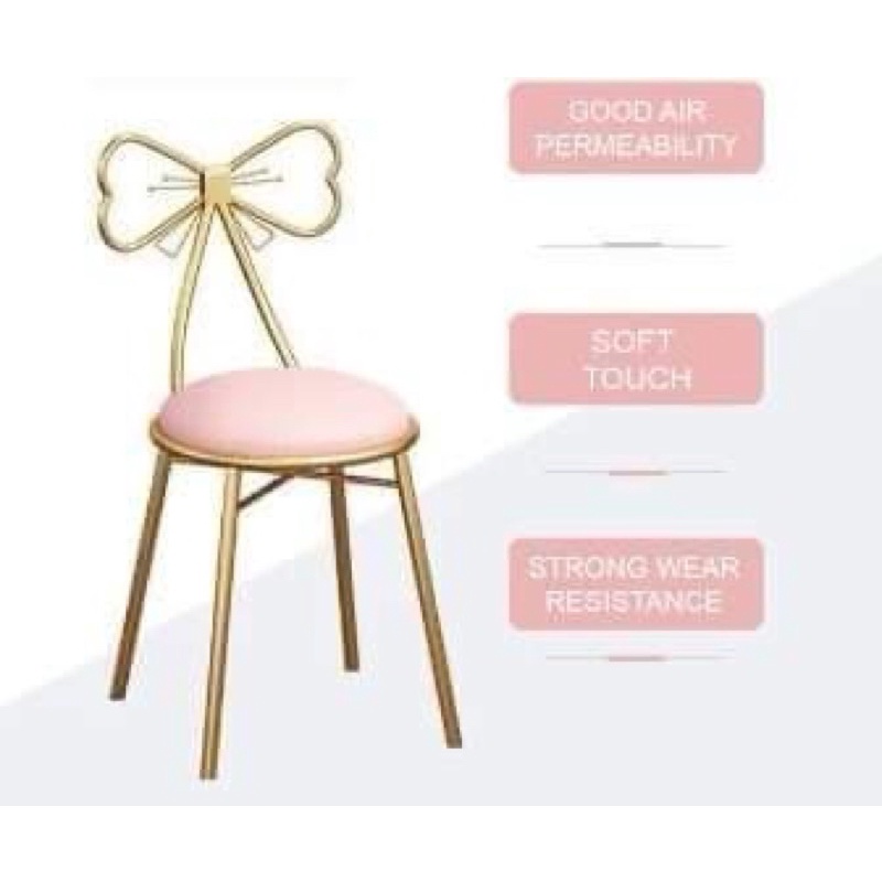RIBBON VANITY STOOL CHAIR | Shopee Philippines