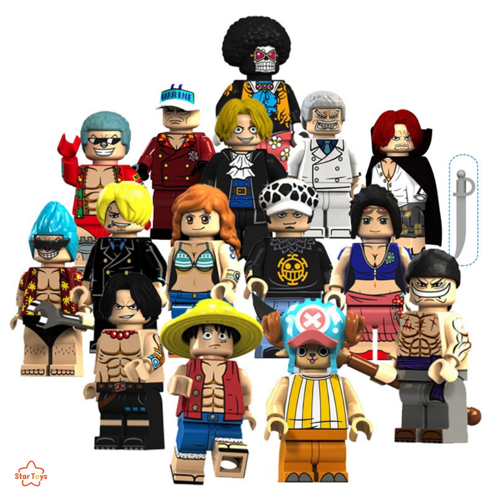One Piece Lego Minifigures Building Blocks for Kids Naruto Lego ...