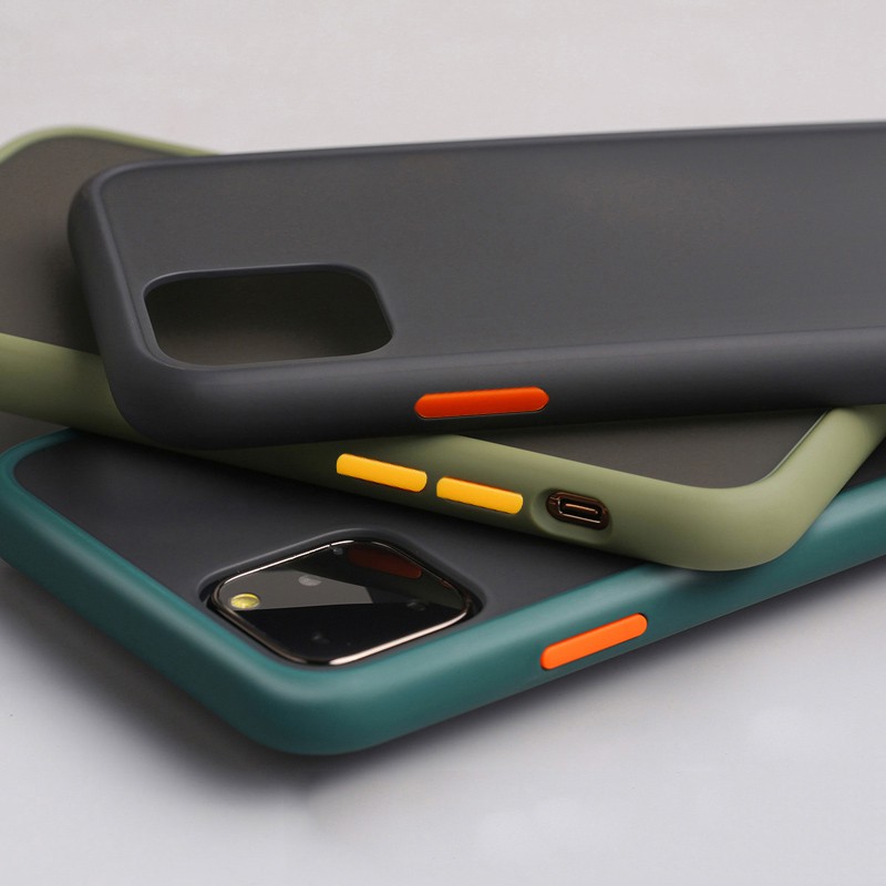 Realme C11 Case Semi-Clear Hard Back Cover Casing Matte Finish Back ...