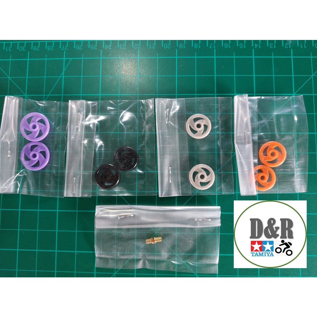 Tamiya Low Friction Plastic Rollers and Brass Bushing (1 pair plastic ...