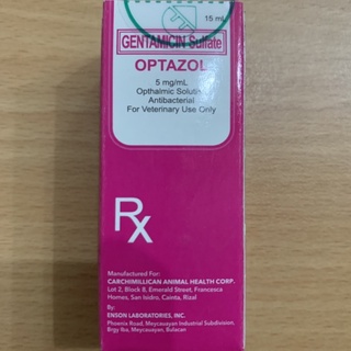 Optazol Eye Drops for Dogs and Cats | Gentamicin Sulfate (Antibacterial ...