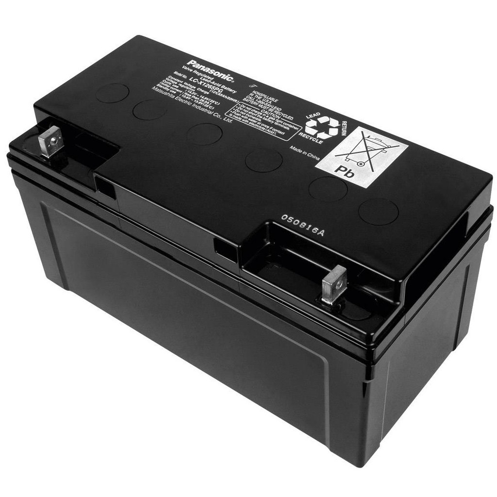 Panasonic 12V 65Ah SLA VRLA Rechargeable Battery LC-P1265NA Valve ...