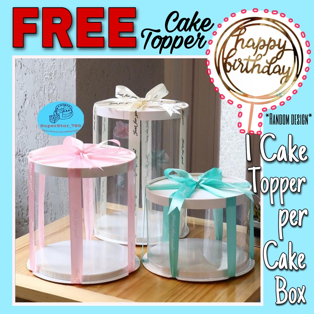 Transparent Clear Acetate Round Cake Box | Shopee Philippines