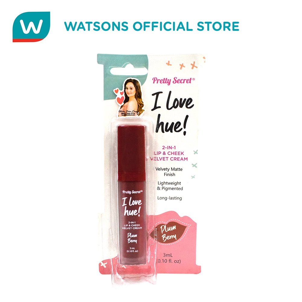PRETTY SECRET 2-In-1 Lip and Cheek Velvet Cream Plum Berry 3ML | Shopee ...