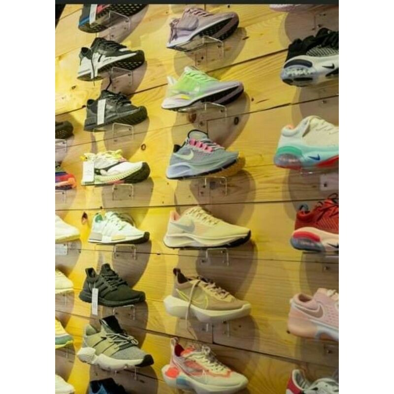 10pcs wall mounted acrylic shoe rack display | Shopee Philippines