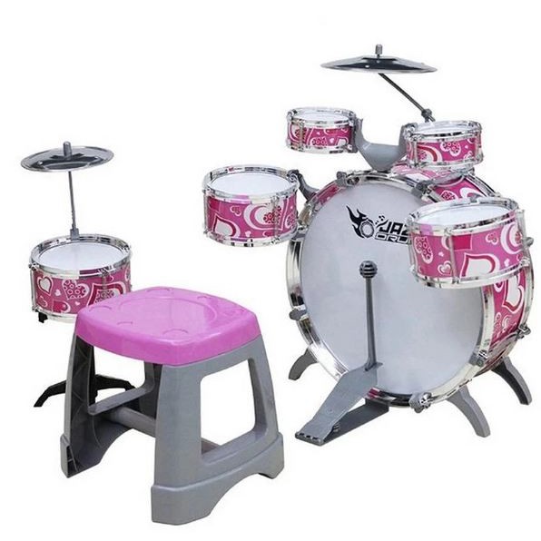 Cute Jazz Drum Musical Toy Set for Girls (Pink) | Shopee Philippines