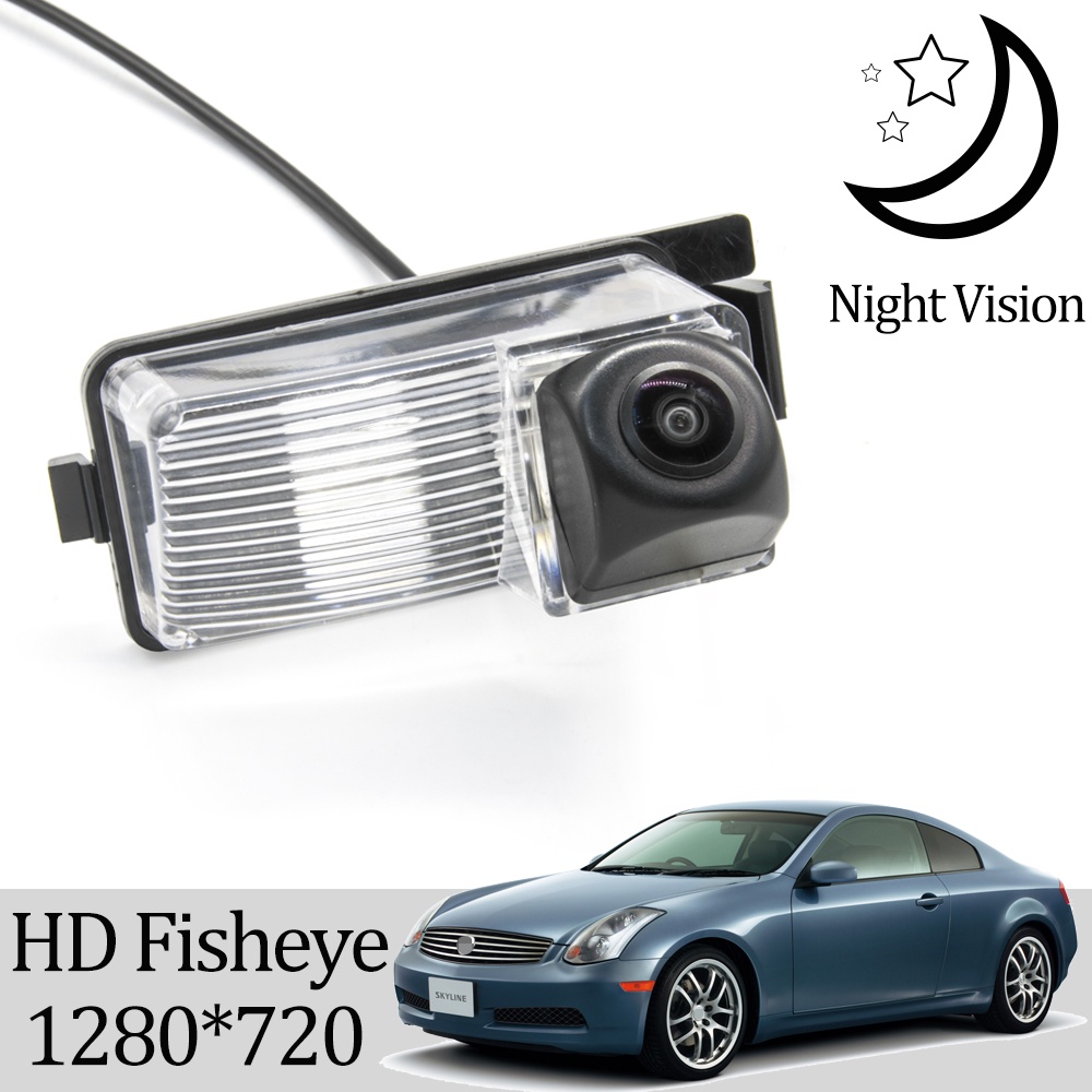 HD CCD night vision 1280*720 Fisheye Rear View Camera For Nissan ...