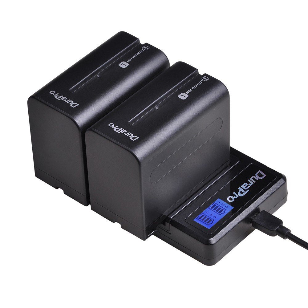 2Pc 7200mAh NP-F960 NP F970 Camera Battery + LCD USB Charger for Sony NP-F550 F770 F750 F960 ...