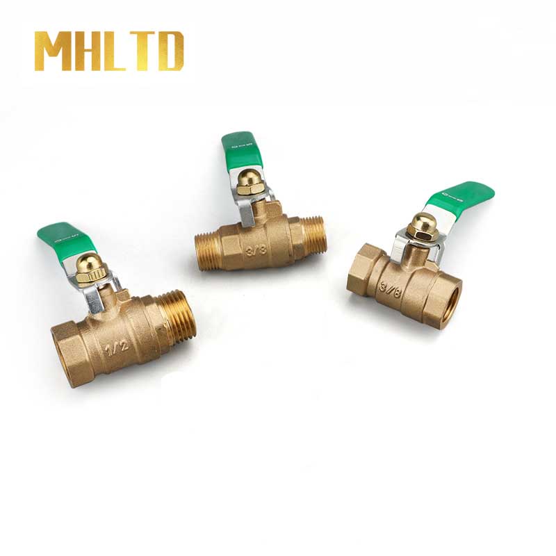 Brass ball valve water switch all copper 4-point copper ball valve ...