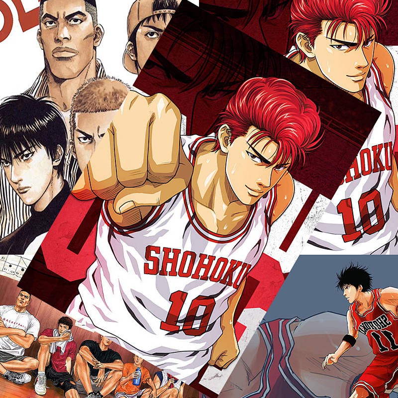 Slam Dunk Poster Hanamichi Sakuragi Rukawa Kaede Cartoon New Anime ...