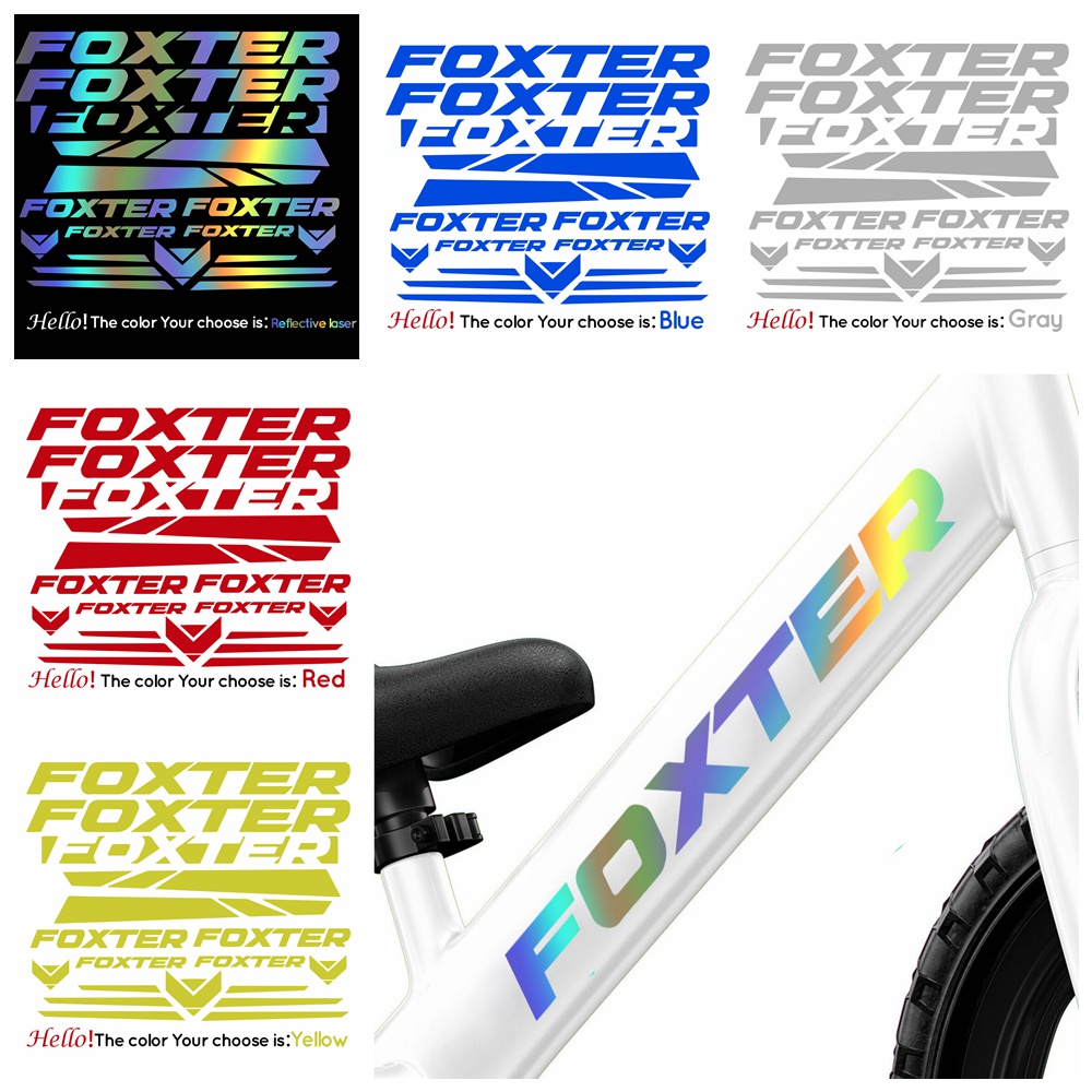 FOXTER Bike Vinyl Sticker Decal for Mountain Bike and Road Bike ...