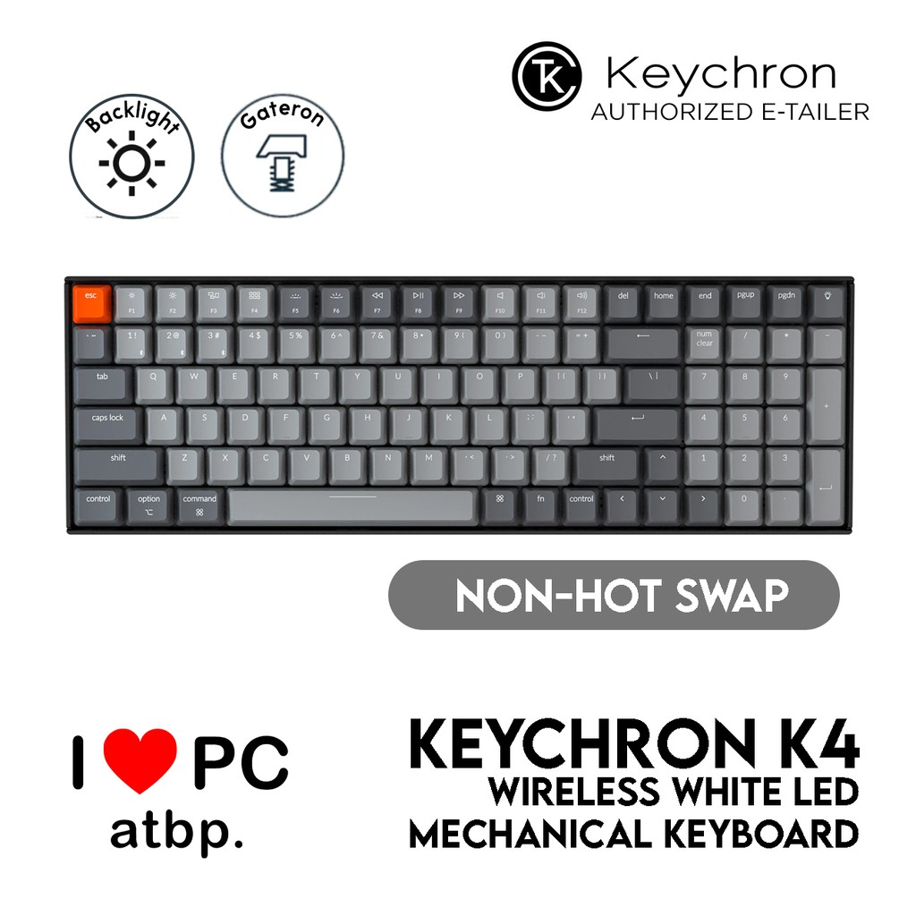 Keychron K4 Wireless Mechanical Keyboard (96% Layout, Wired/Bluetooth ...