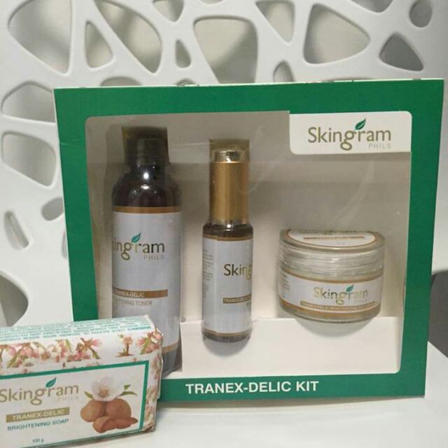 Skingram Tranex- Delic Brightening Set WITH FREE SOAP (toner,serum ...